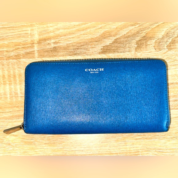 Coach | Bags | Blue Coach Wallet | Poshmark